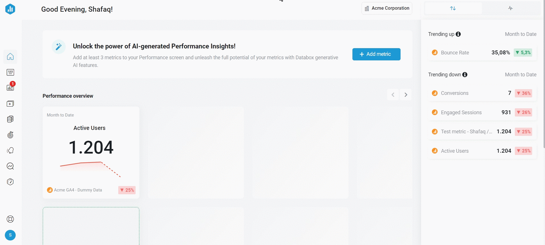 Overview: Databox Benchmarks